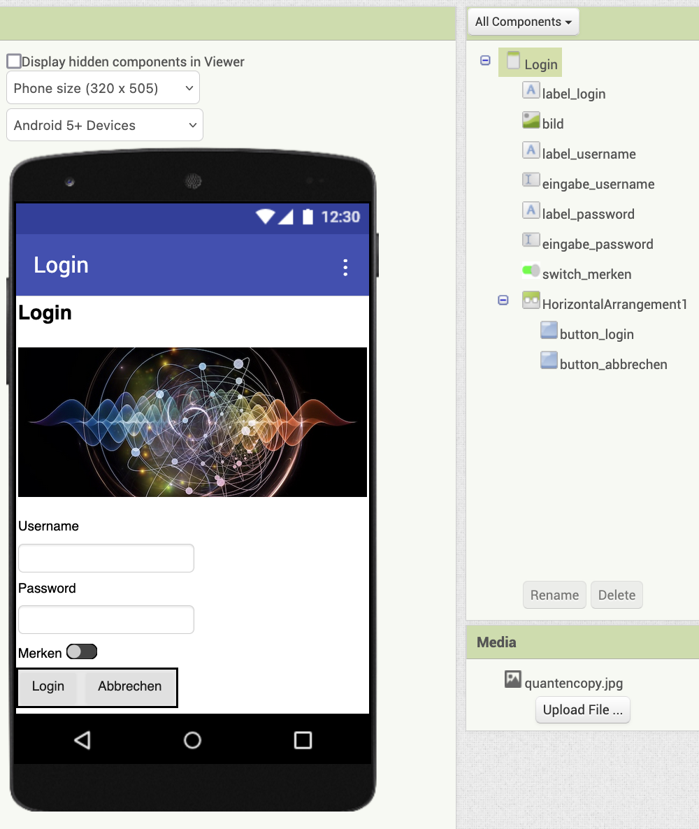 App Entwicklung mit dem App Inventor – H5P interaktive Lerninhalte